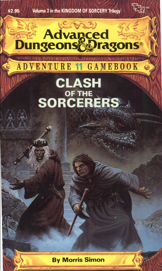 502. Morris Simon -Advanced Dungeons & Dragons Adventure Gamebook 11: Clash of the Sorcerers ...