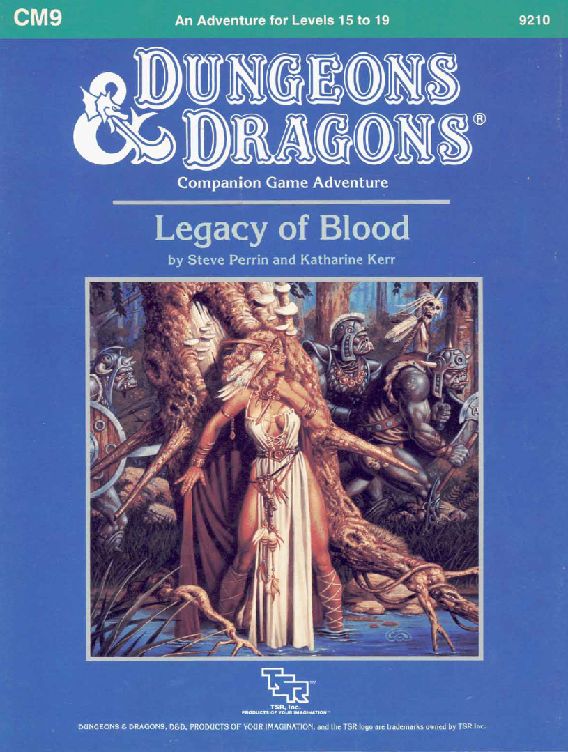 558. Steve Perrin and Katharine Kerr – CM9: Legacy of Blood (1987 ...